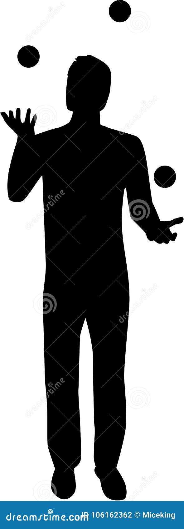 Silhouette de jongleur illustration de vecteur. Illustration du symbole ...