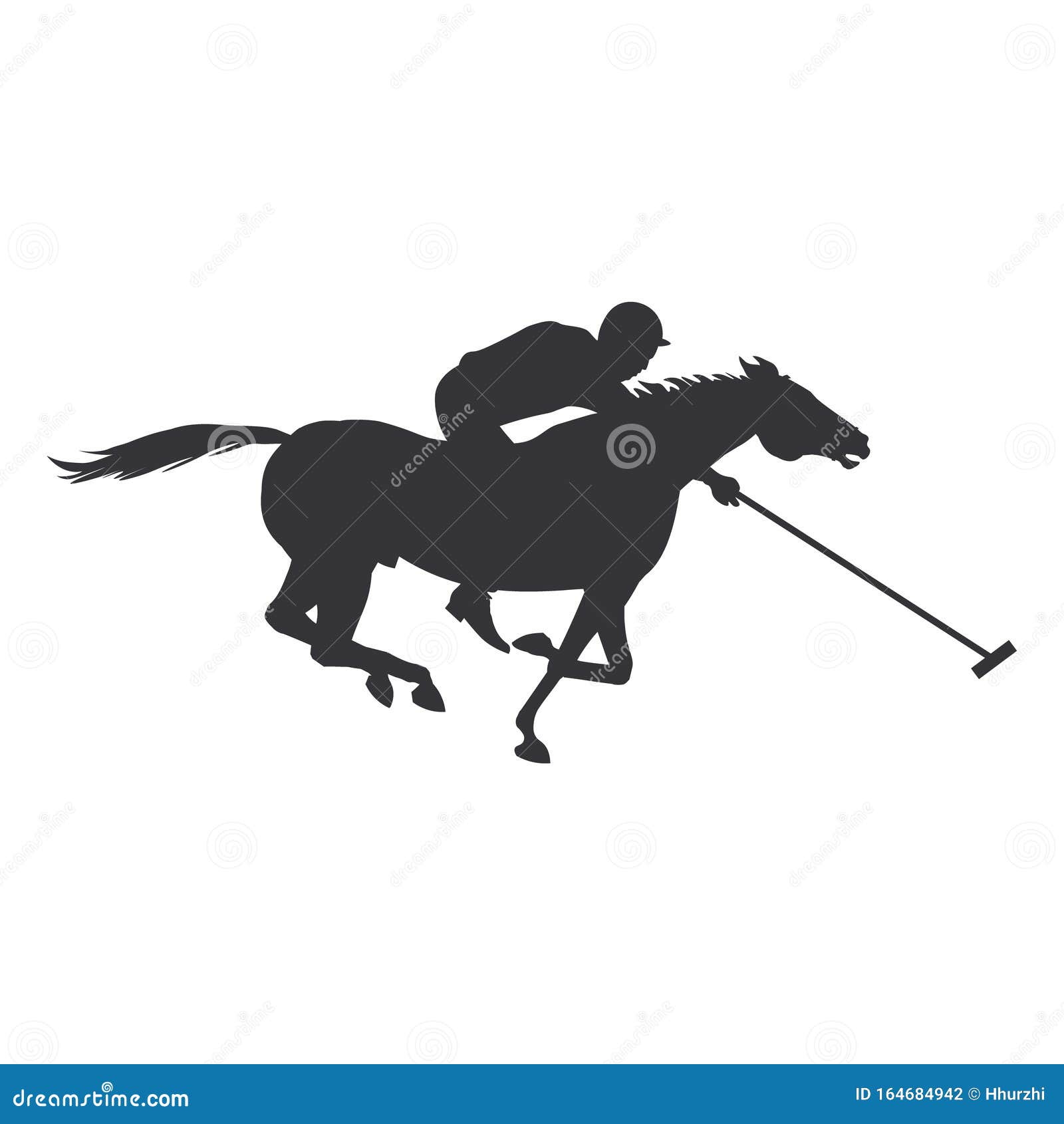 Silhouette De L'illustration Vectorielle Du Cheval De Cavalier De Polo ... Silhouette De L'illustration Vectorielle Du Cheval De Cavalier De Polo ...