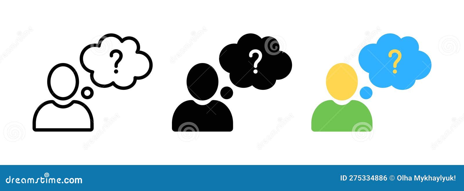 Silhouette De Personne Avec Point D'interrogation. Illustration de ...