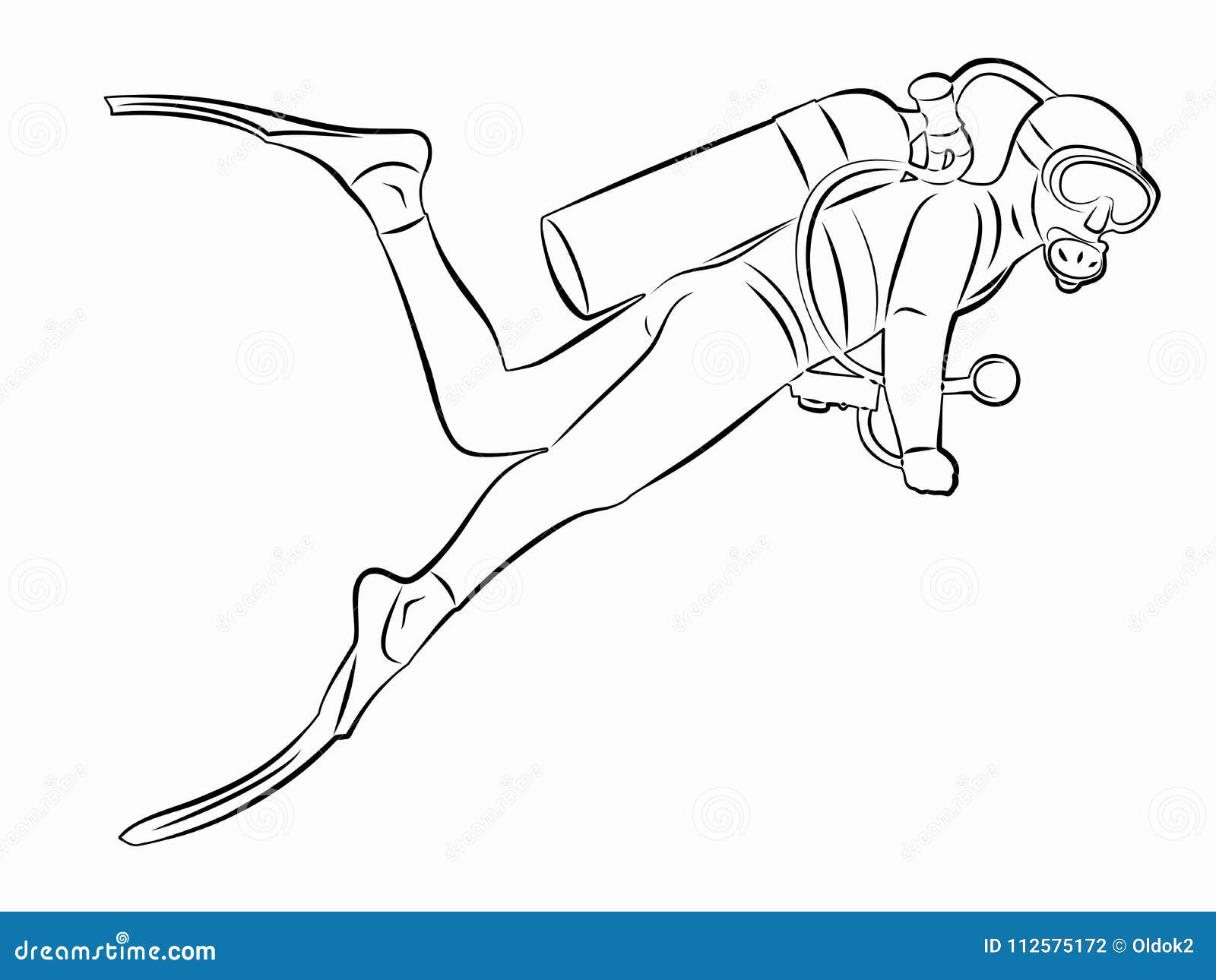 Silhouette De Plongeur, Aspiration De Vecteur Illustration de Vecteur ...