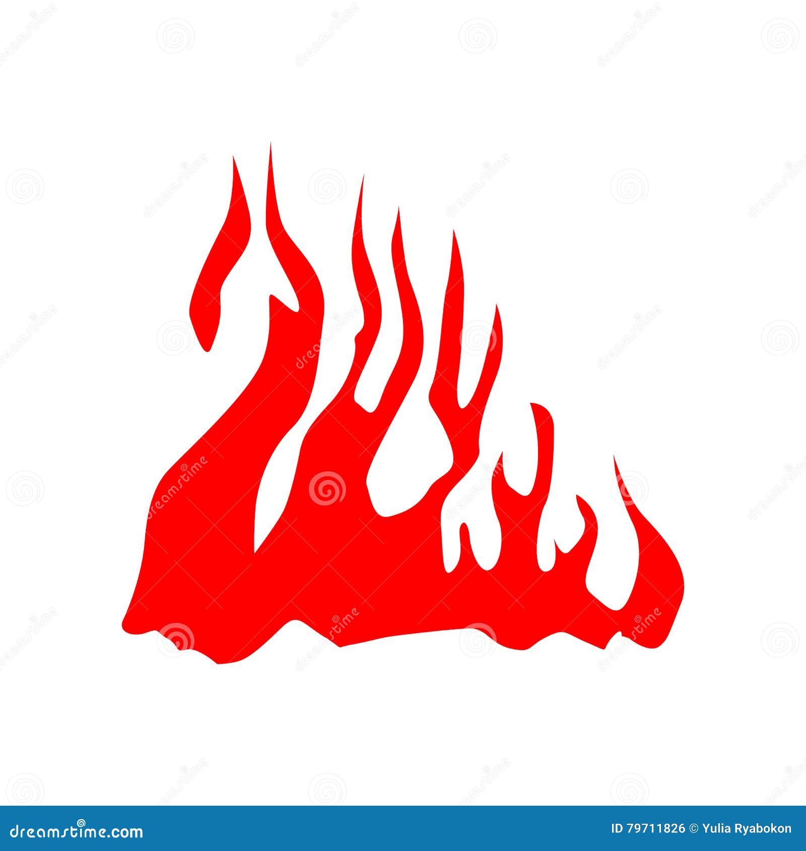 Silhouette de rouge du feu illustration de vecteur. Illustration du ...