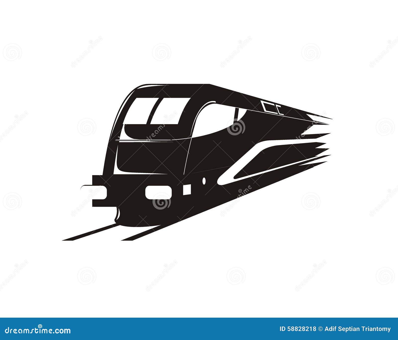 Silhouette de train rapide illustration de vecteur. Illustration du piste - 58828218