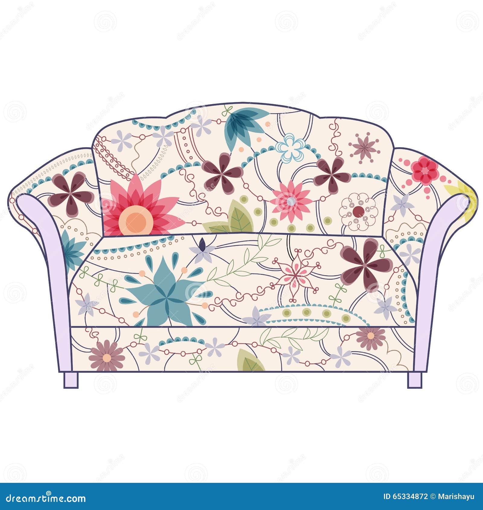 Silhouette De Vintage Peinte Par Divan Illustration de Vecteur ...