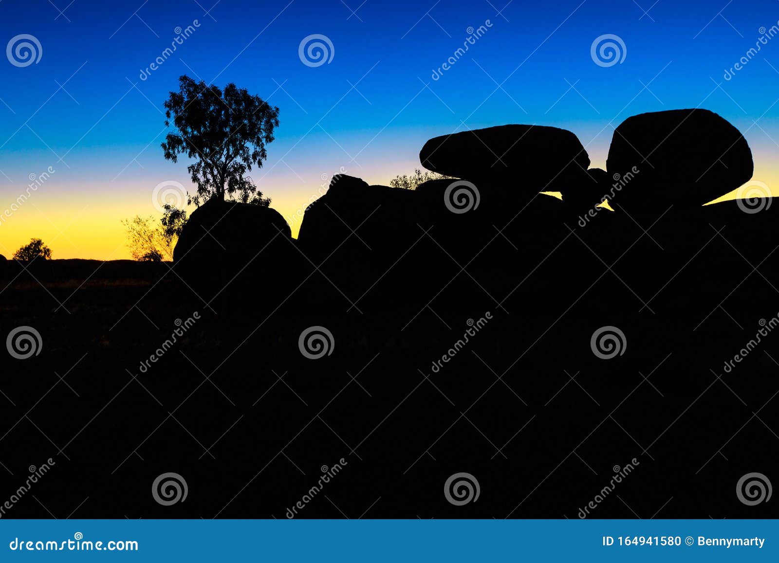 Devils Marbles by night stock photo. Image of night - 164941580