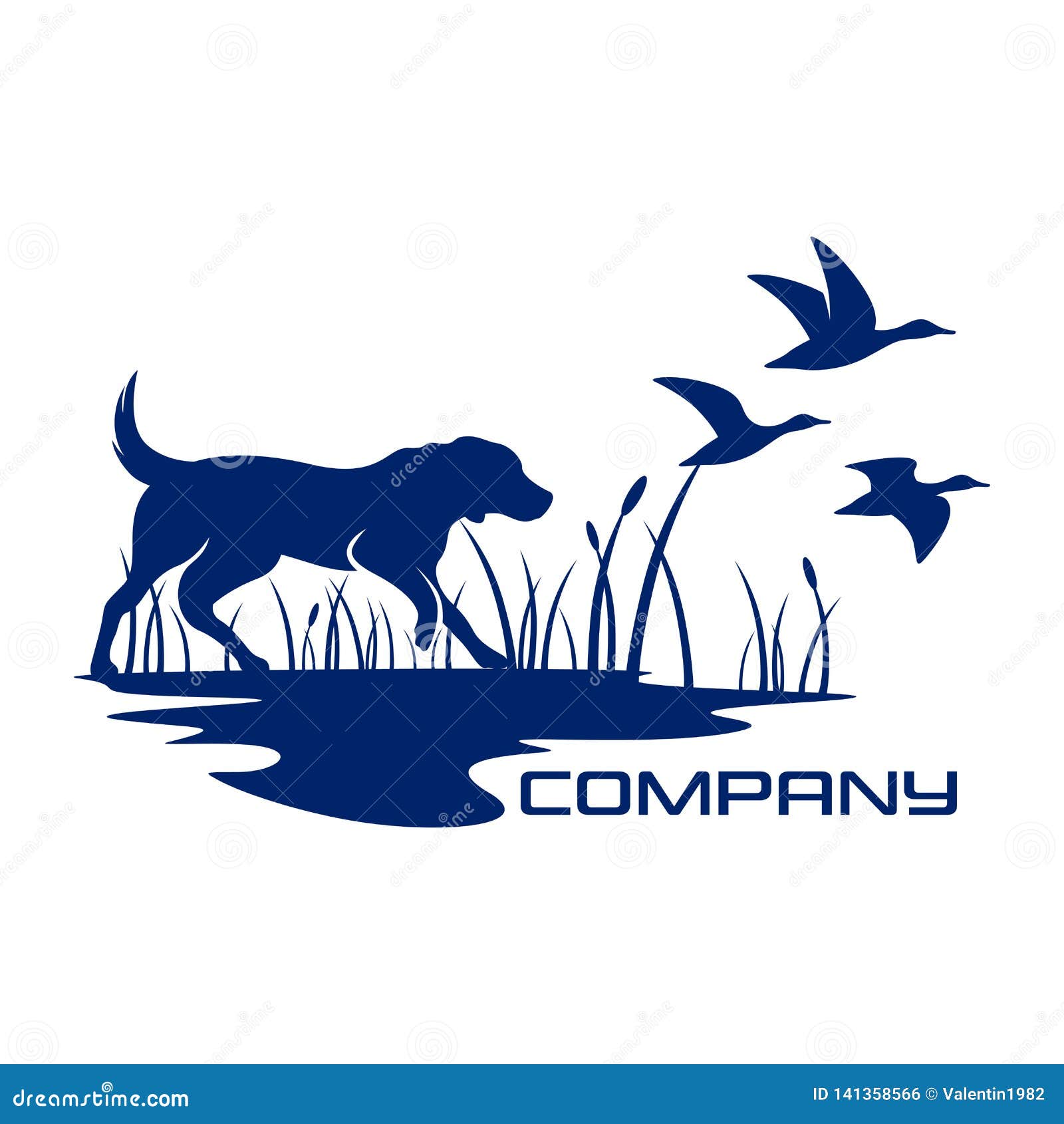 Silhouette Dog Hunting Logo. Vector Illustration. Stock Vector ...