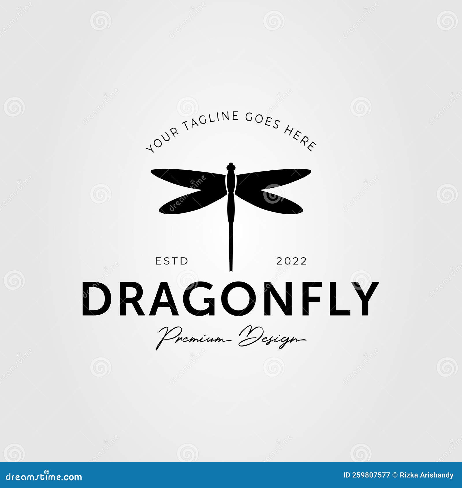 Silhouette Dragonfly or Flying Insect Logo Vector Illustration Design ...