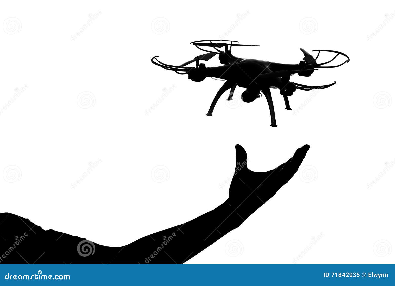 Silhouette of drone stock image. Image of silhouette - 71842935