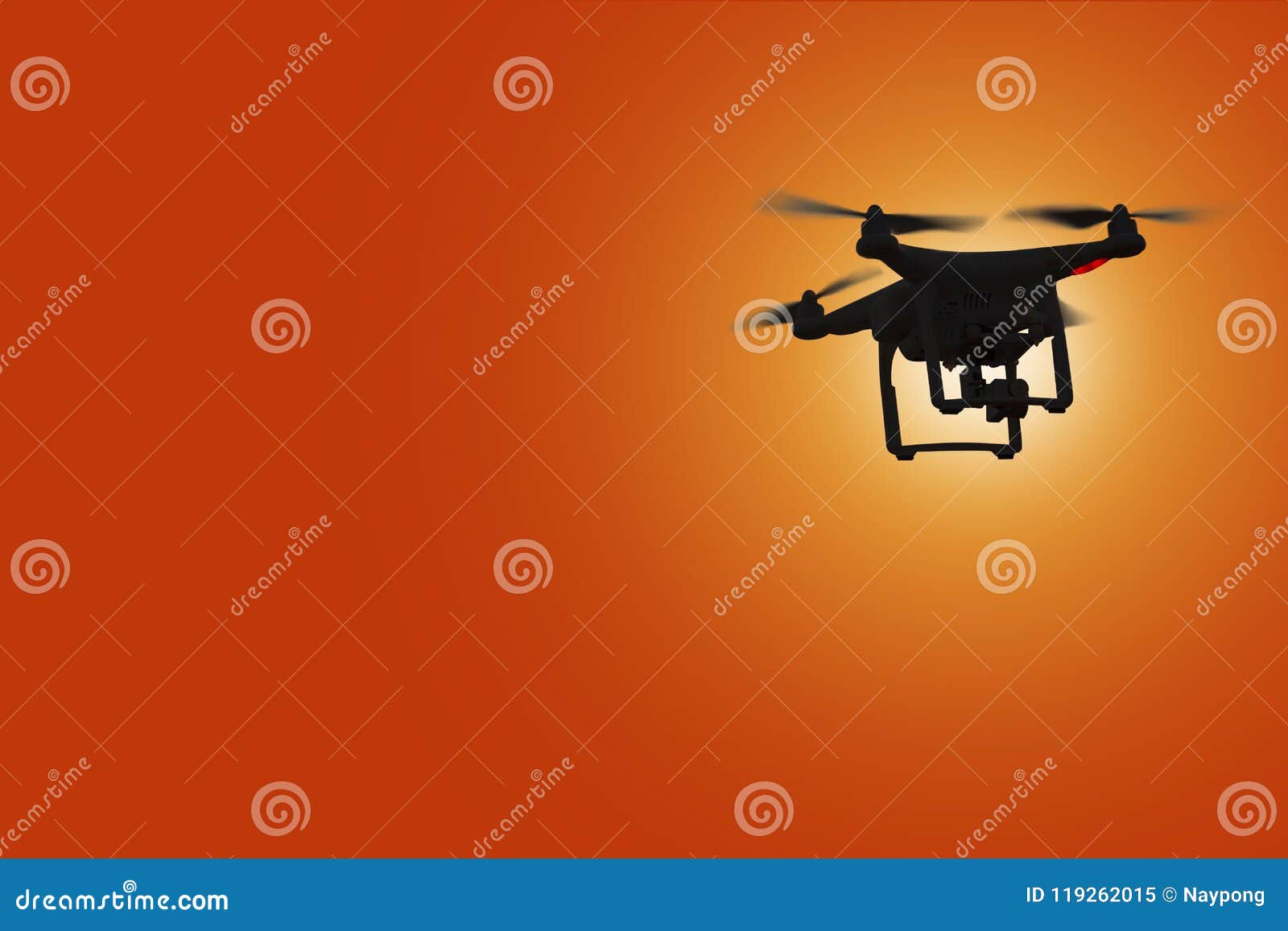Silhouette of drone flying stock image. Image of electric - 119262015