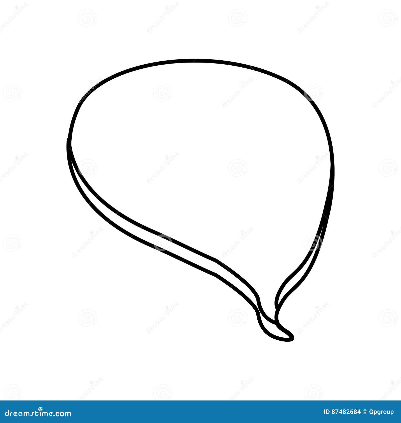 Silhouette Drop Chat Bubble Icon Stock Illustration - Illustration of ...