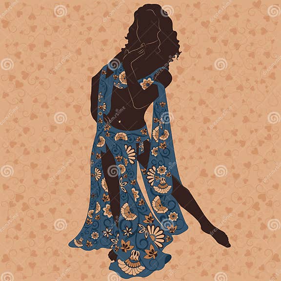 Eastern dancer stock illustration. Illustration of dress - 132640837