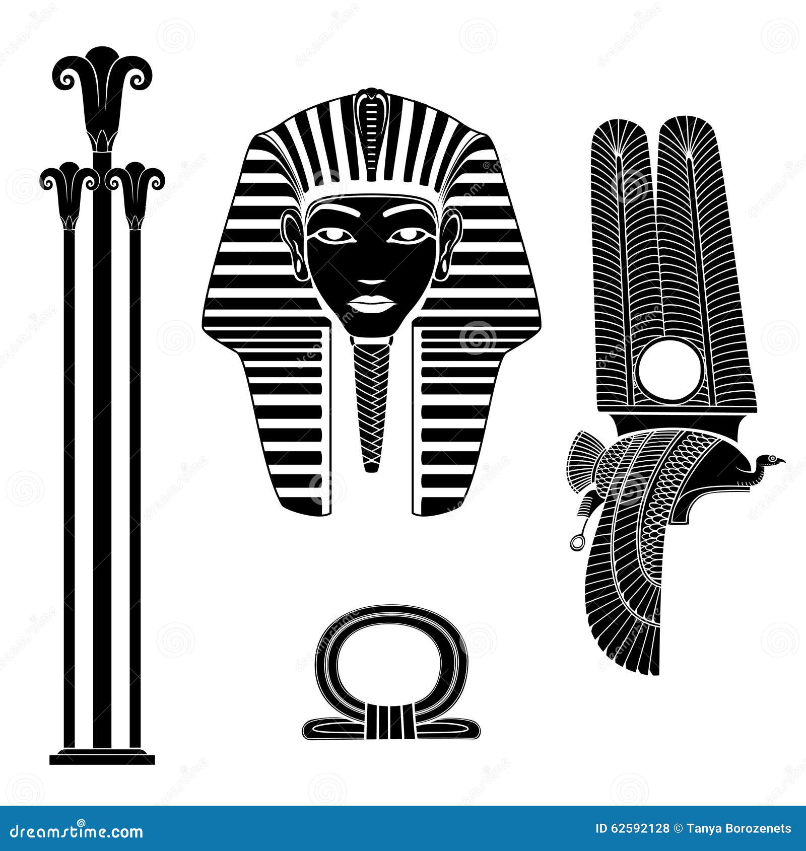 Silhouette of Egyptian Symbol Stock Vector - Illustration of horus ...