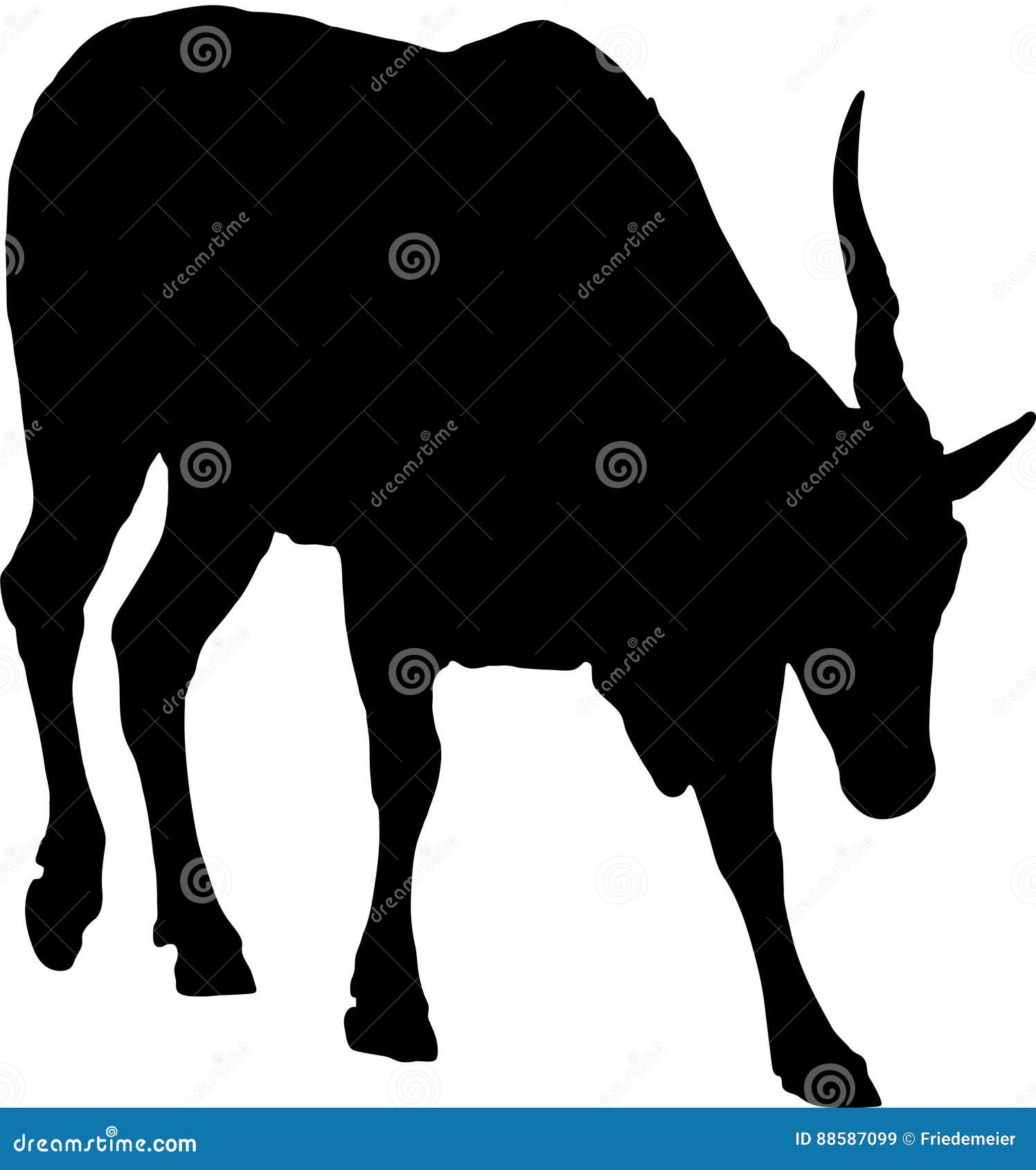 Eland Antelope - Silhouette Vector Illustration | CartoonDealer.com ...