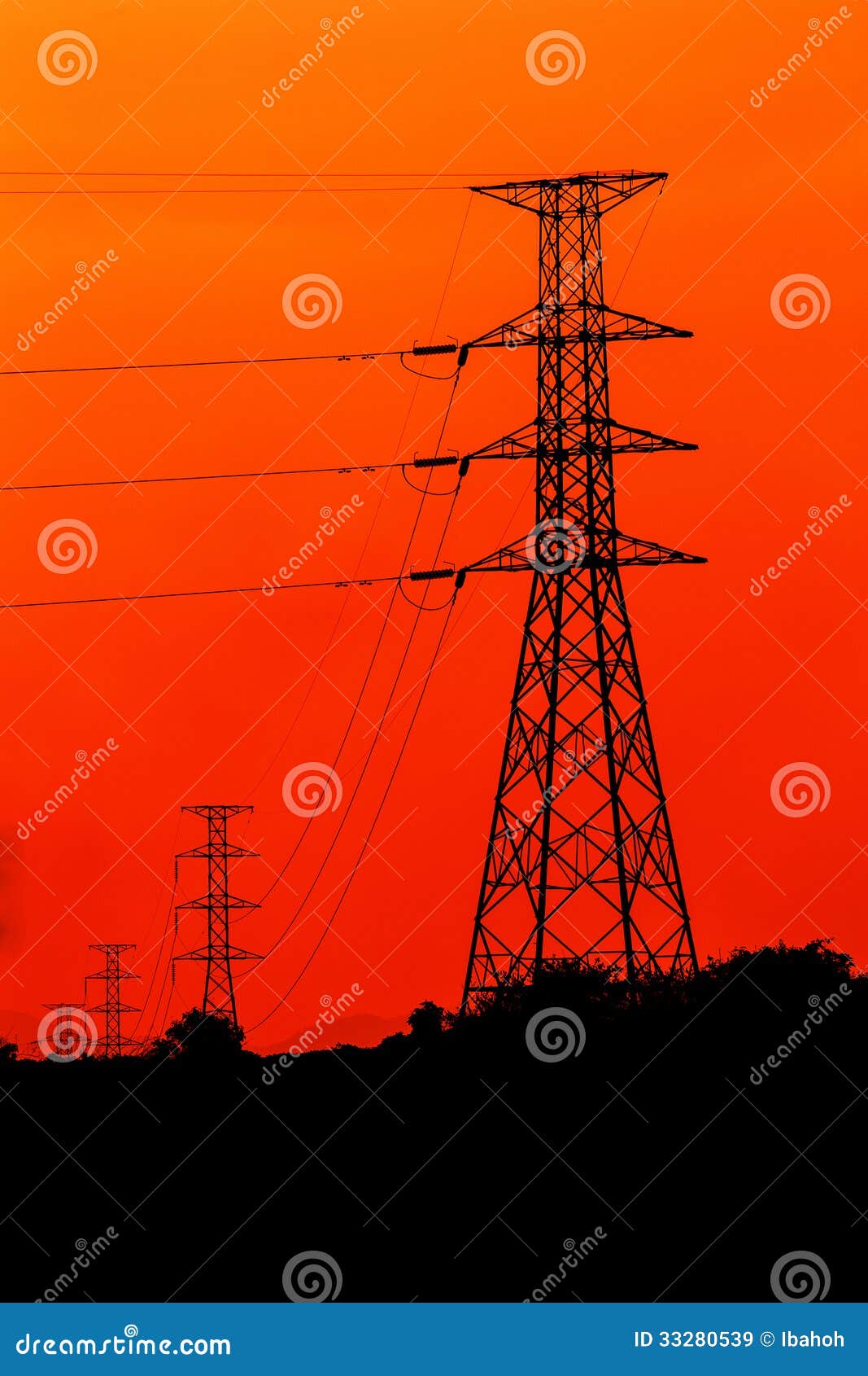 Silhouette Electric Pole stock image. Image of metal - 33280539