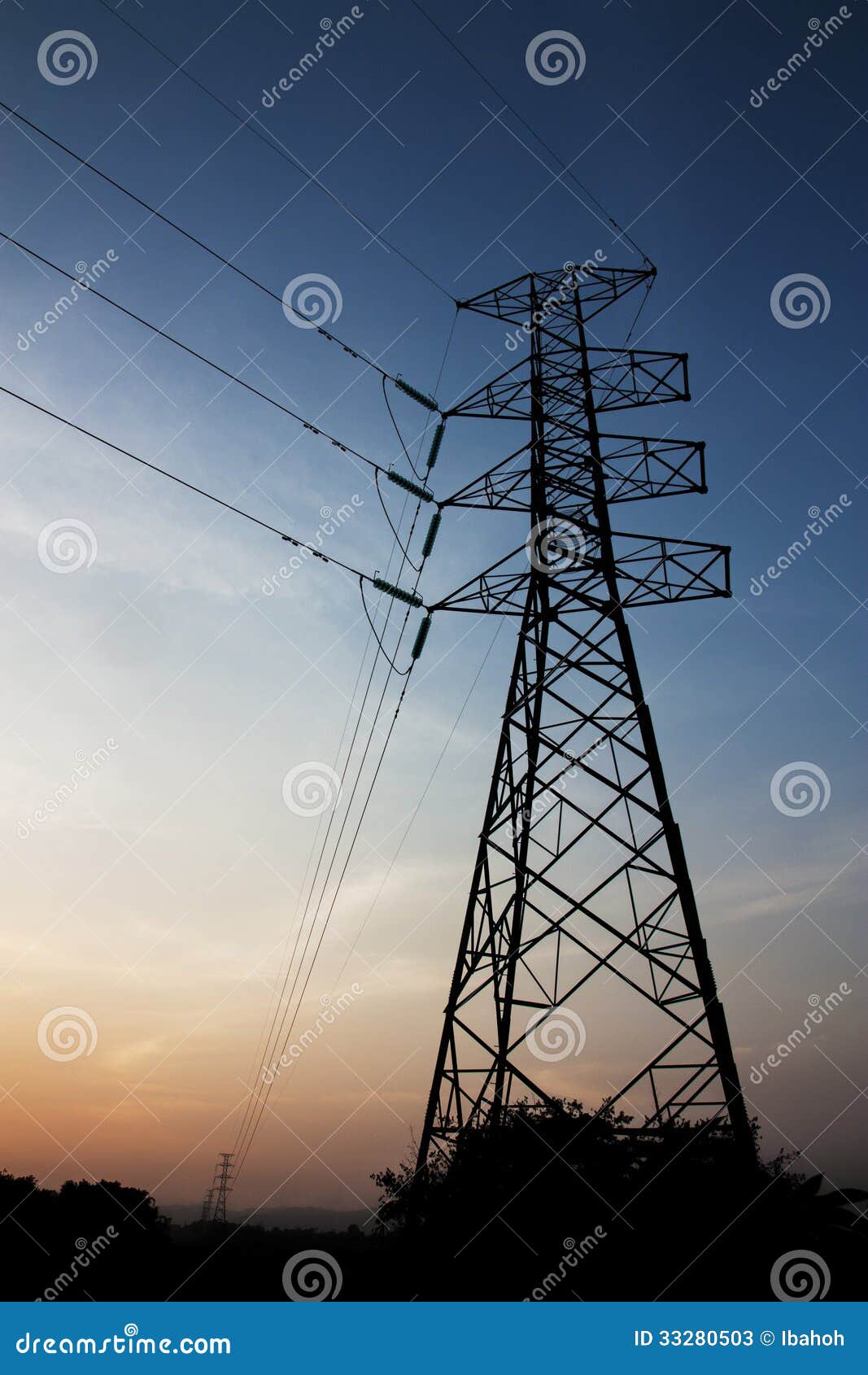 Silhouette Electric Pole stock image. Image of mast, electric - 33280503