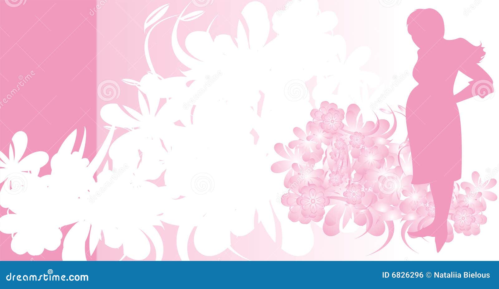 Silhouette of Expectant Mother. Card Stock Vector - Illustration of ...