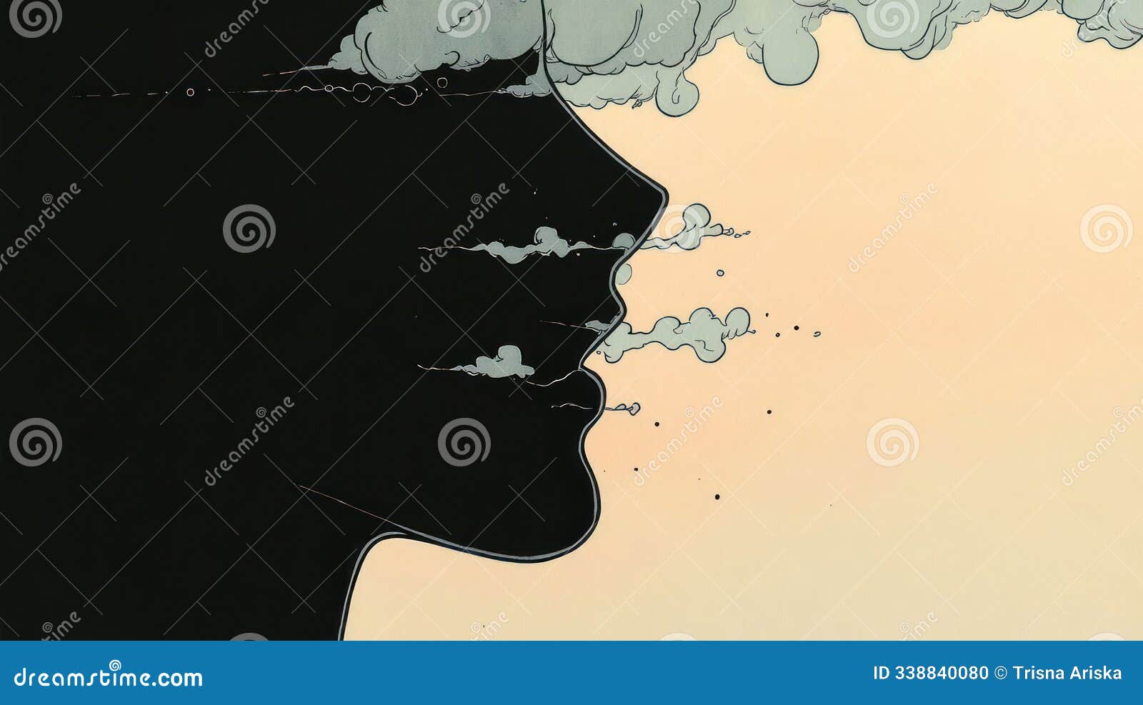 Face Exhaling Large Size Of Yellow Emoji Smile Vector Illustration ...