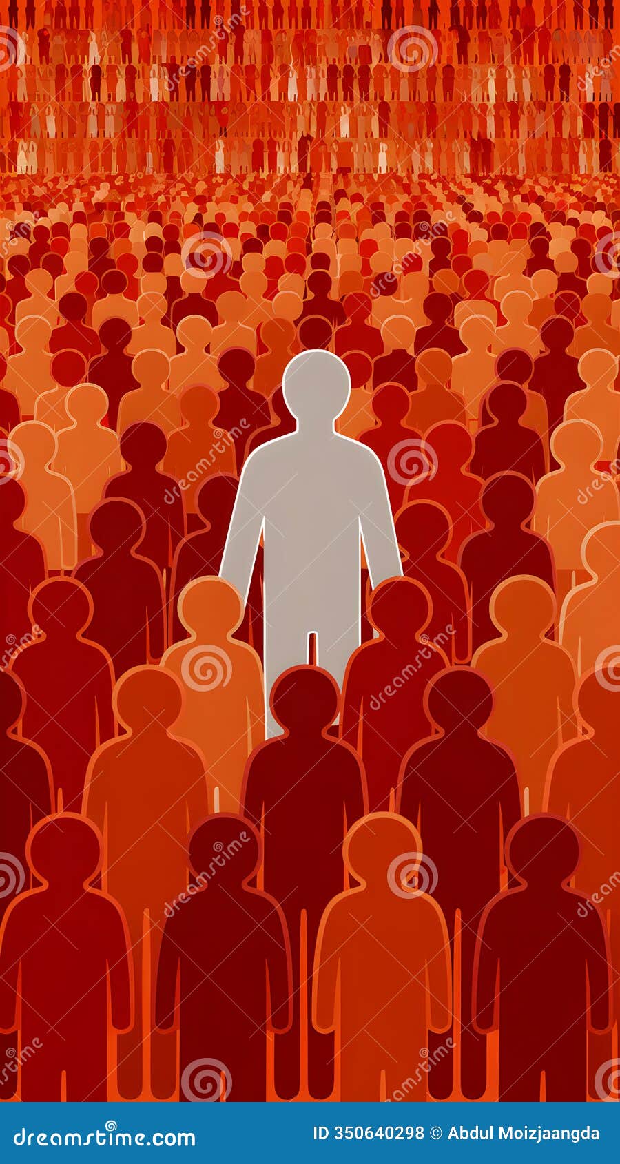 Silhouette Faces Identical Figures, Symbolizing Individuality Amid ...