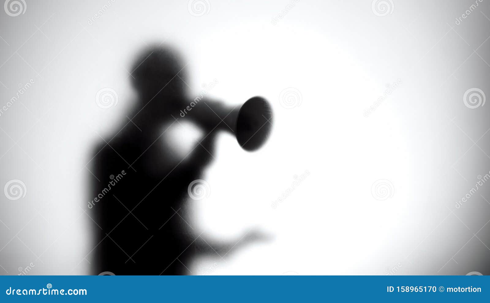 Silhouette of Female Activist Talking in Megaphone, Discrimination ... Silhouette of Female Activist Talking in Megaphone, Discrimination ...
