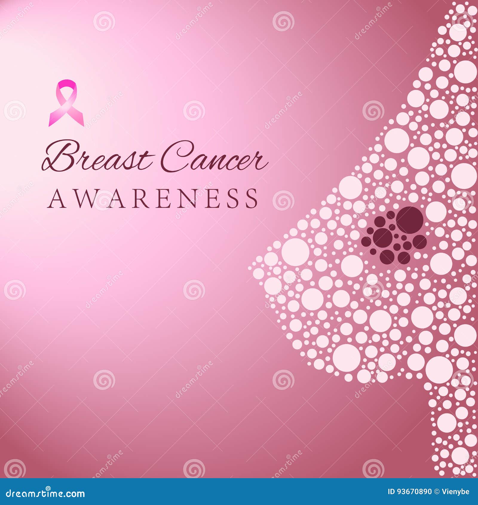 Silhouette Of The Female Breast Showing Cancer Formation Breast Cancer