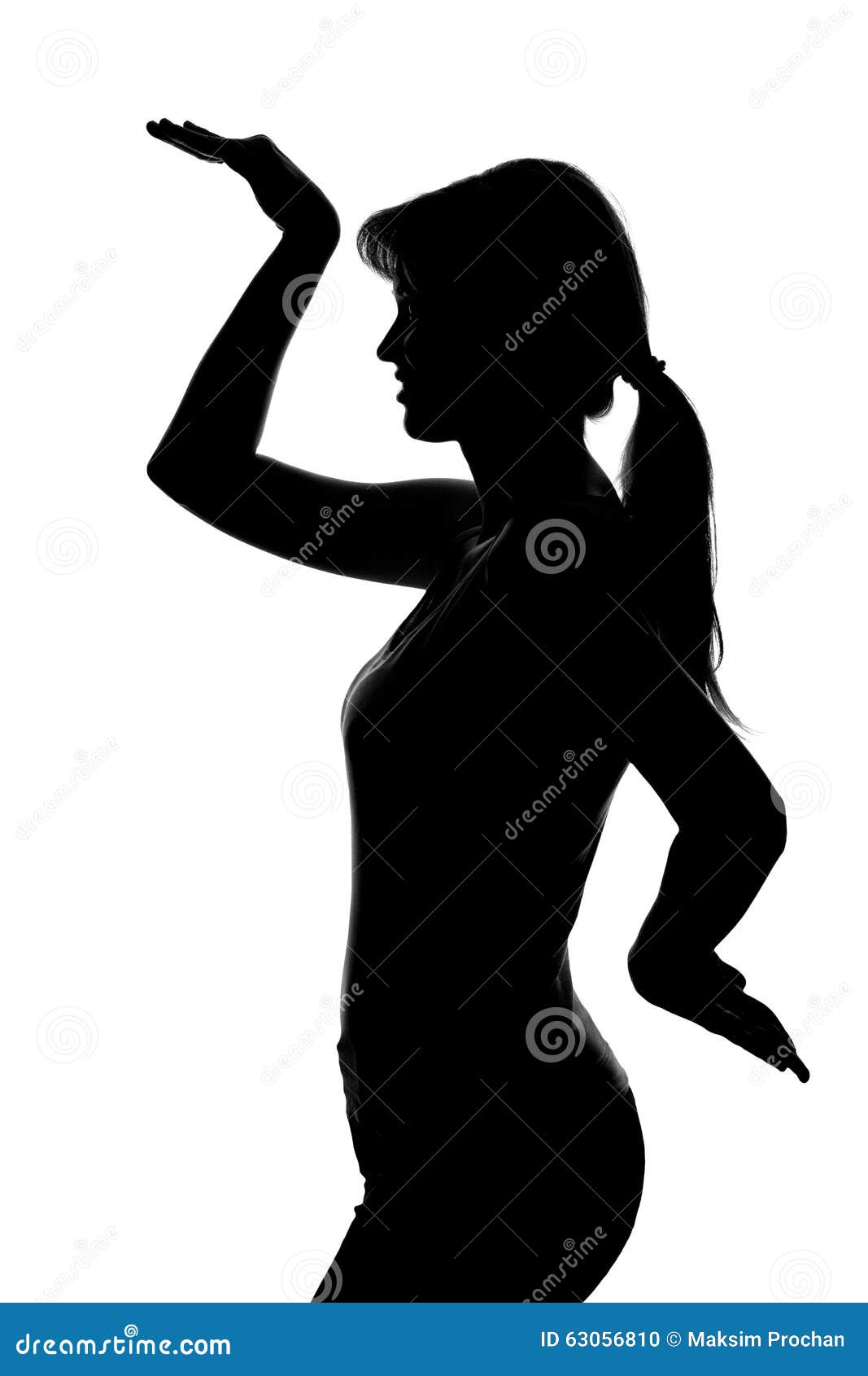 Silhouette of a Female Figure Stock Photo - Image of view, outline ...