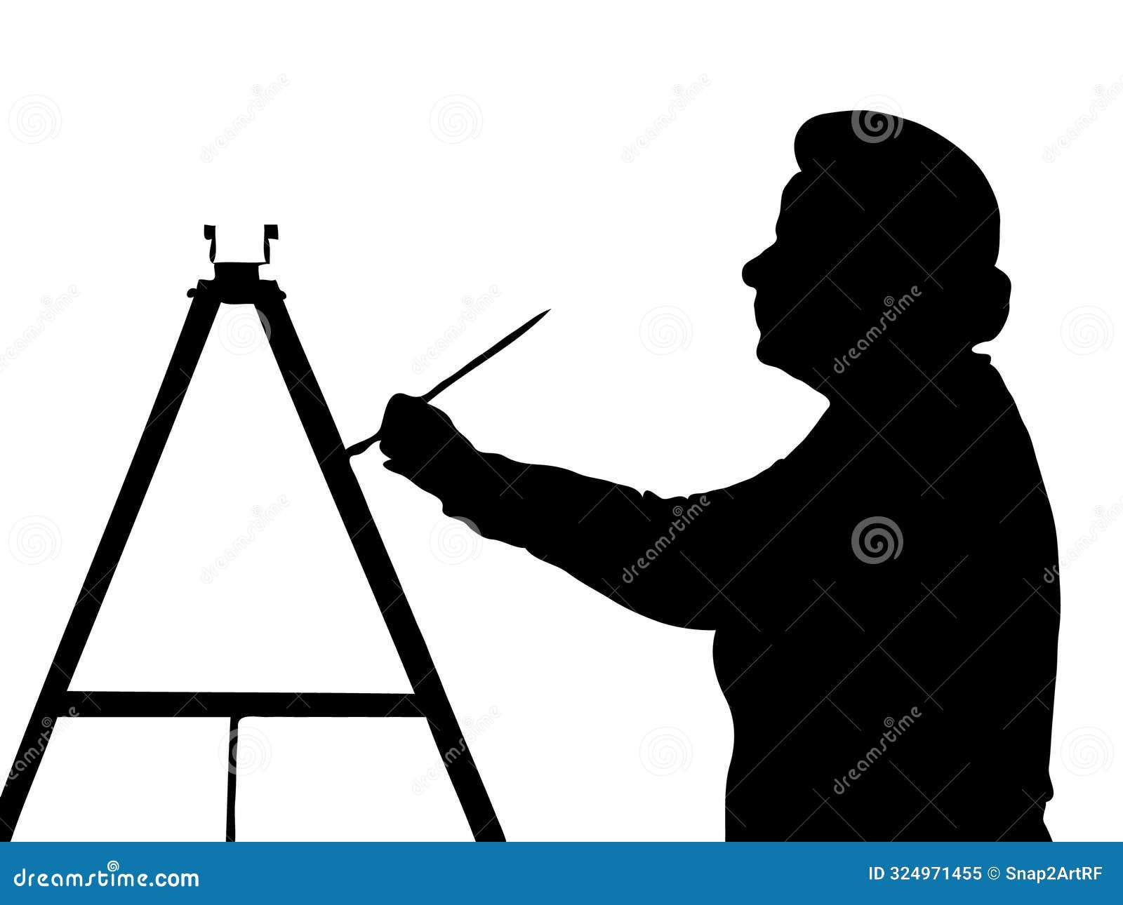 Silhouette Painter Vector Illustration | CartoonDealer.com #36244678