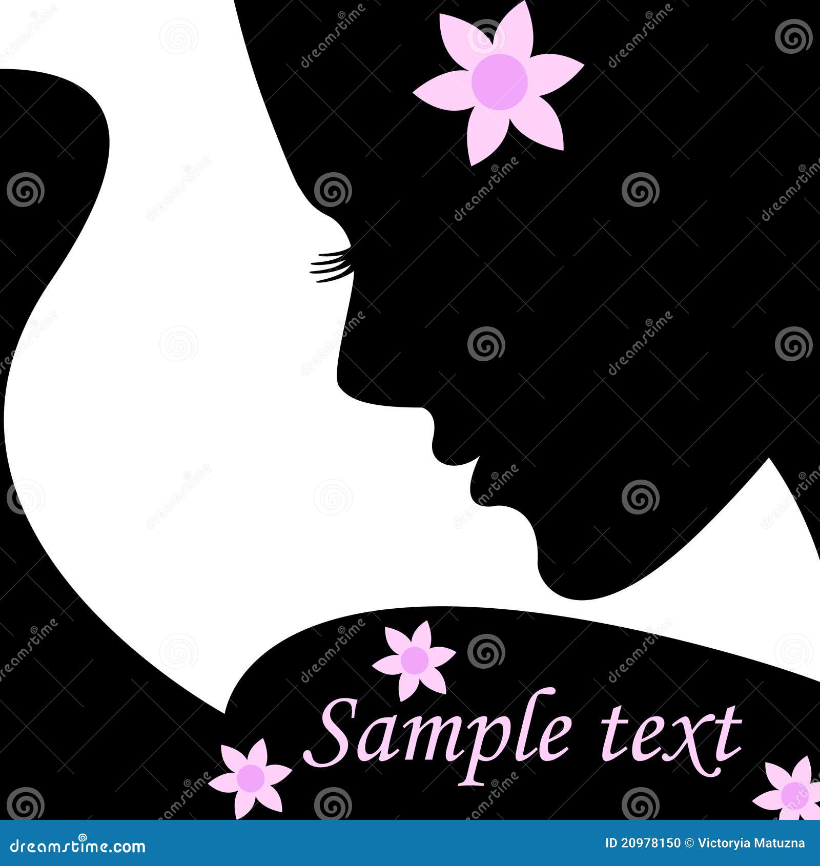 Silhouette Female for Text. Vector Illustration. Stock Vector ...