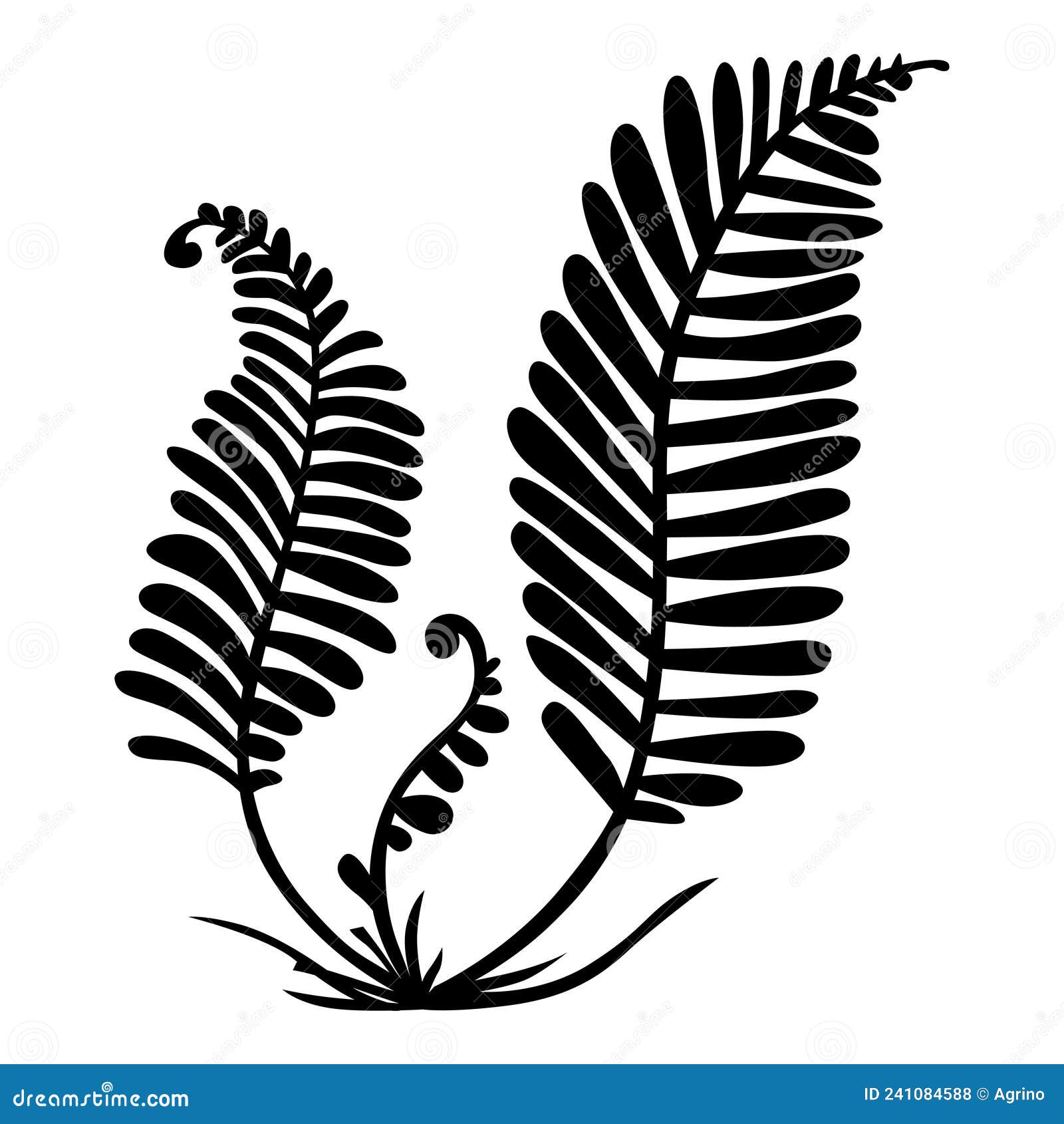 Fern Icon. Prehistoric Plant In Cartoon Style Stock Photo ...
