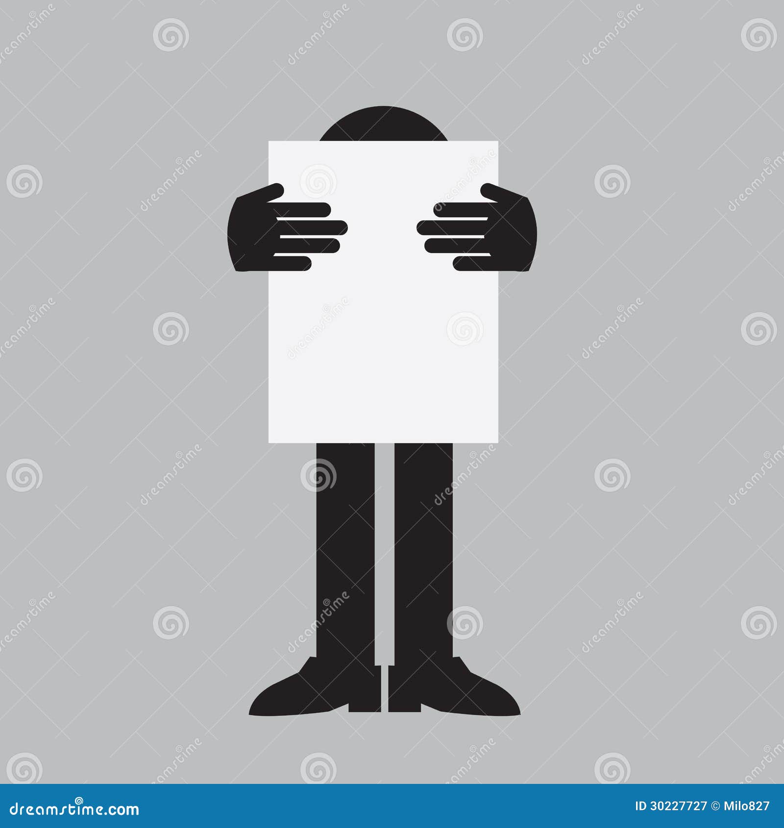 Figure Holding Sign stock vector. Illustration of tall - 30227727