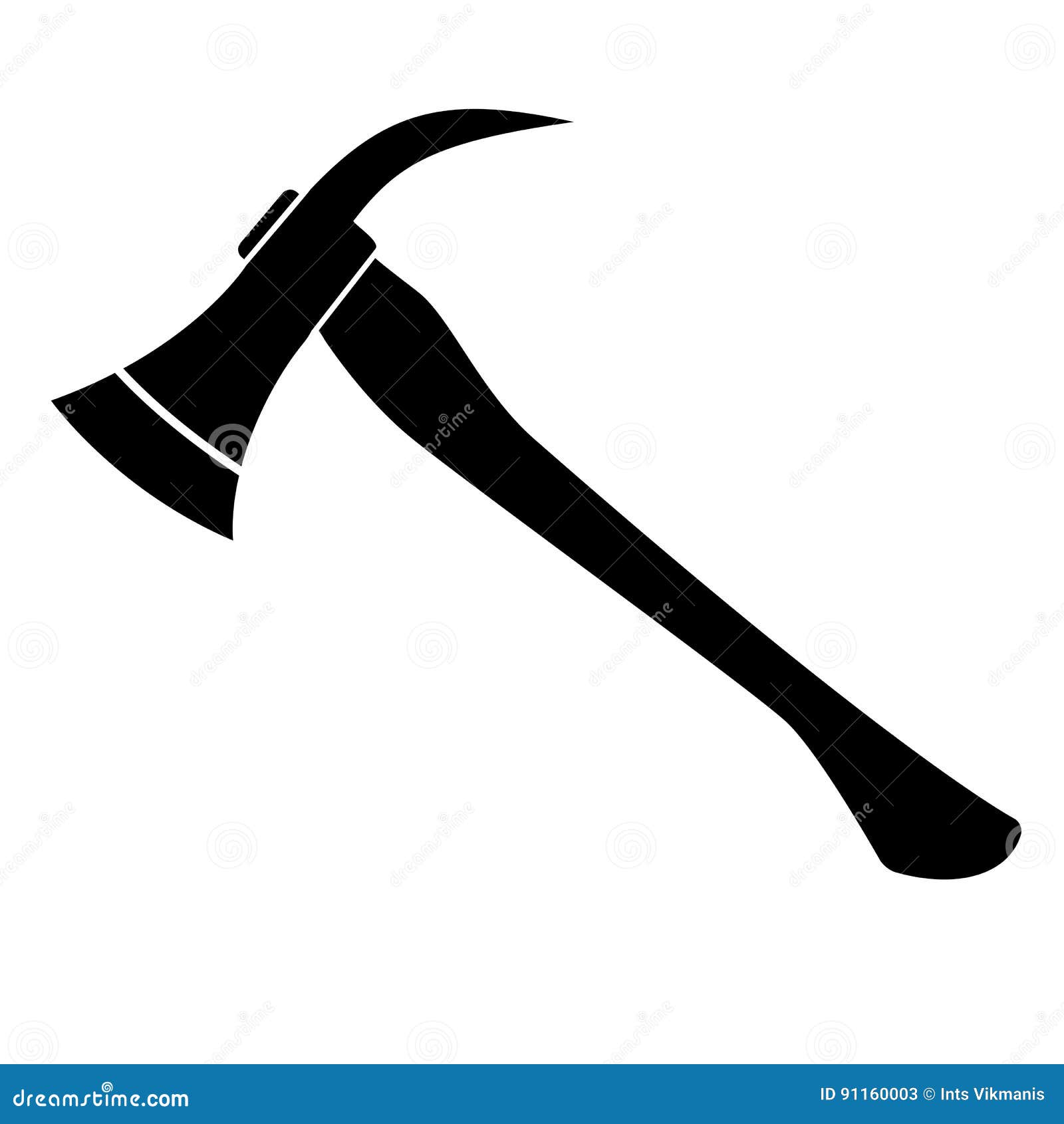 Silhouette of Firefighters Axe Stock Vector - Illustration of iron ...