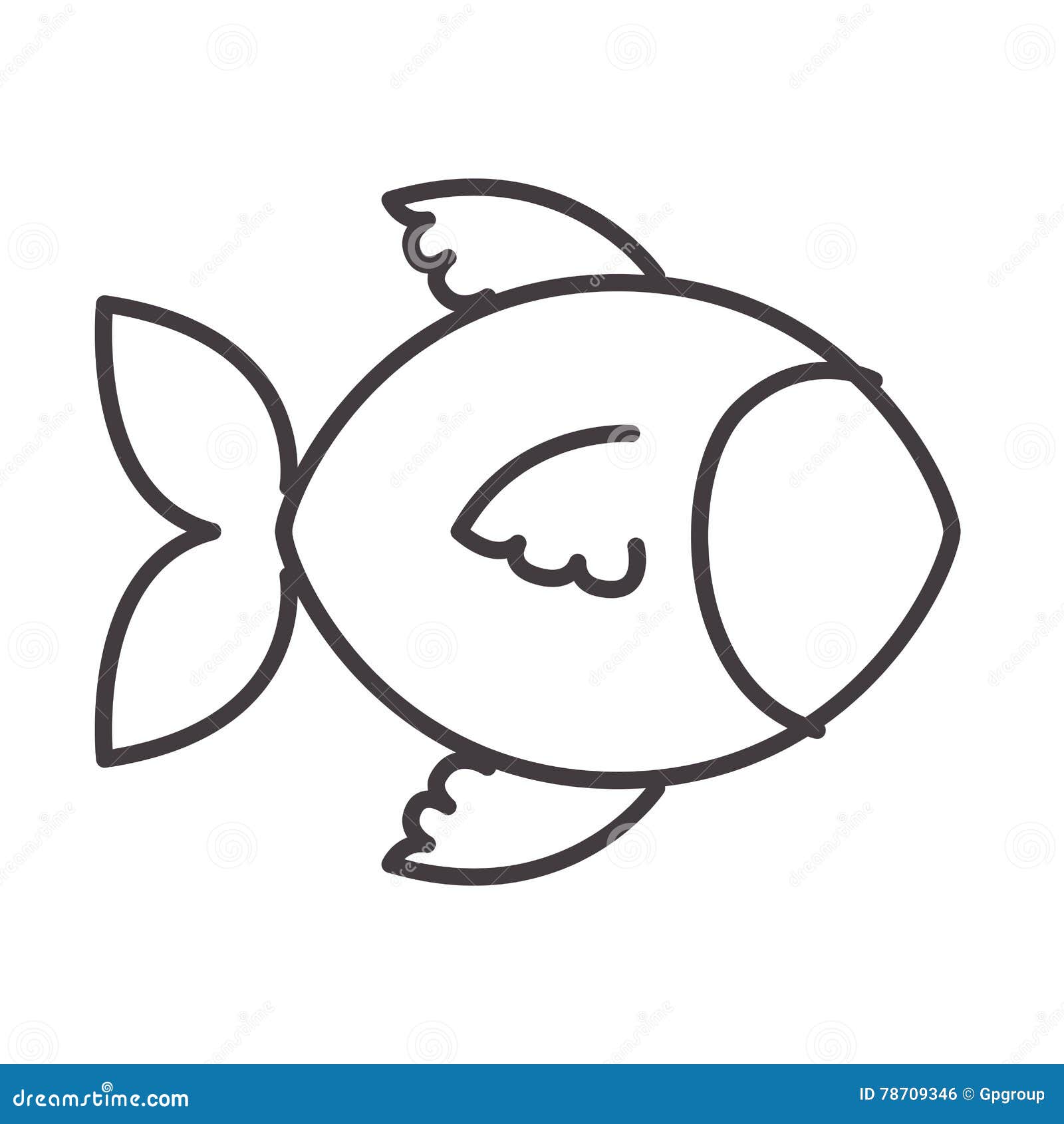 Silhouette with Fish Shape Animal Stock Vector - Illustration of animal ...