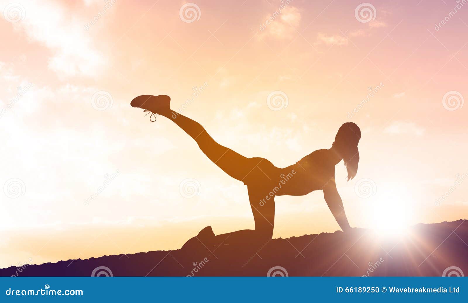 Silhouette of fit person stock illustration. Illustration of caucasian ...