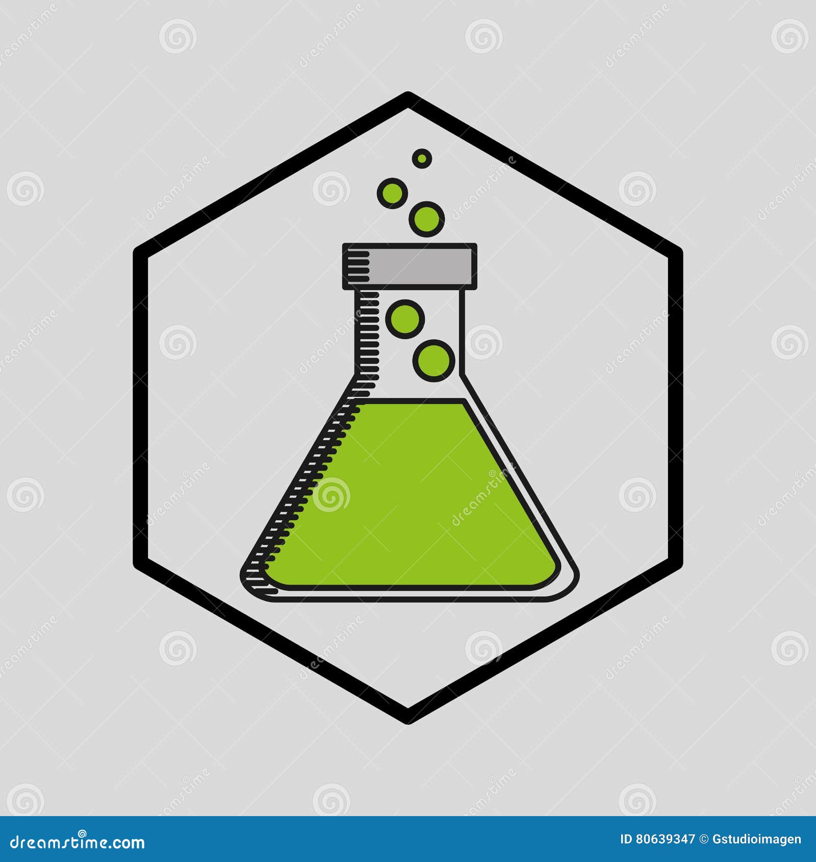 Silhouette with Flask Filled Element Laboratory Stock Vector ...
