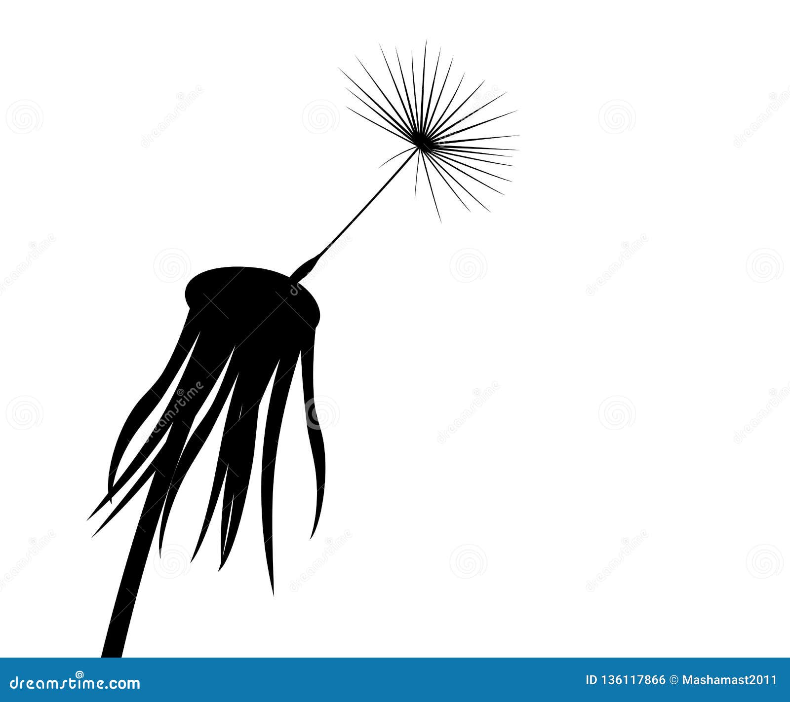 Silhouette of a Flowering Dandelion Stock Vector - Illustration of ... Silhouette of a Flowering Dandelion Stock Vector - Illustration of ...