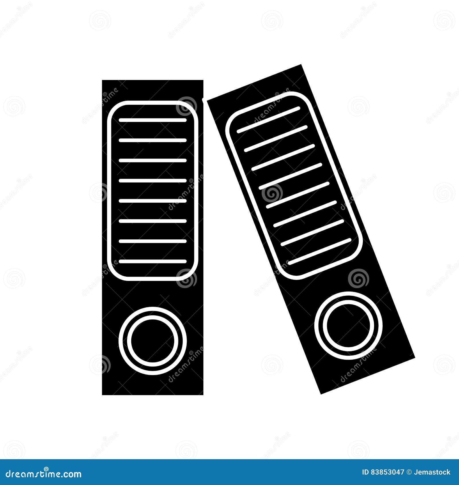 Silhouette Folder Document Archive Folio Office Stock Vector ...