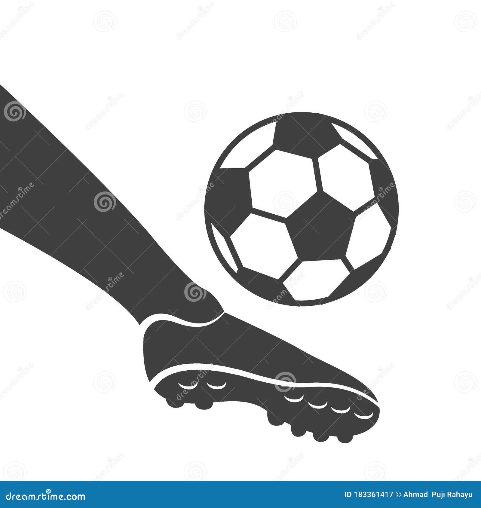 Silhouette Football Kick Shoot Design Stock Vector - Illustration of ...