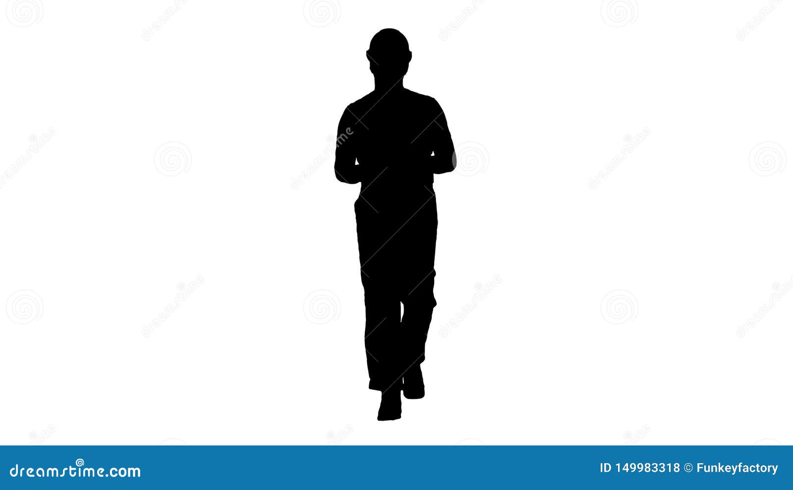 Silhouette Foreman Builder Explaining Something To Camera and Talking ... Silhouette Foreman Builder Explaining Something To Camera and Talking ...