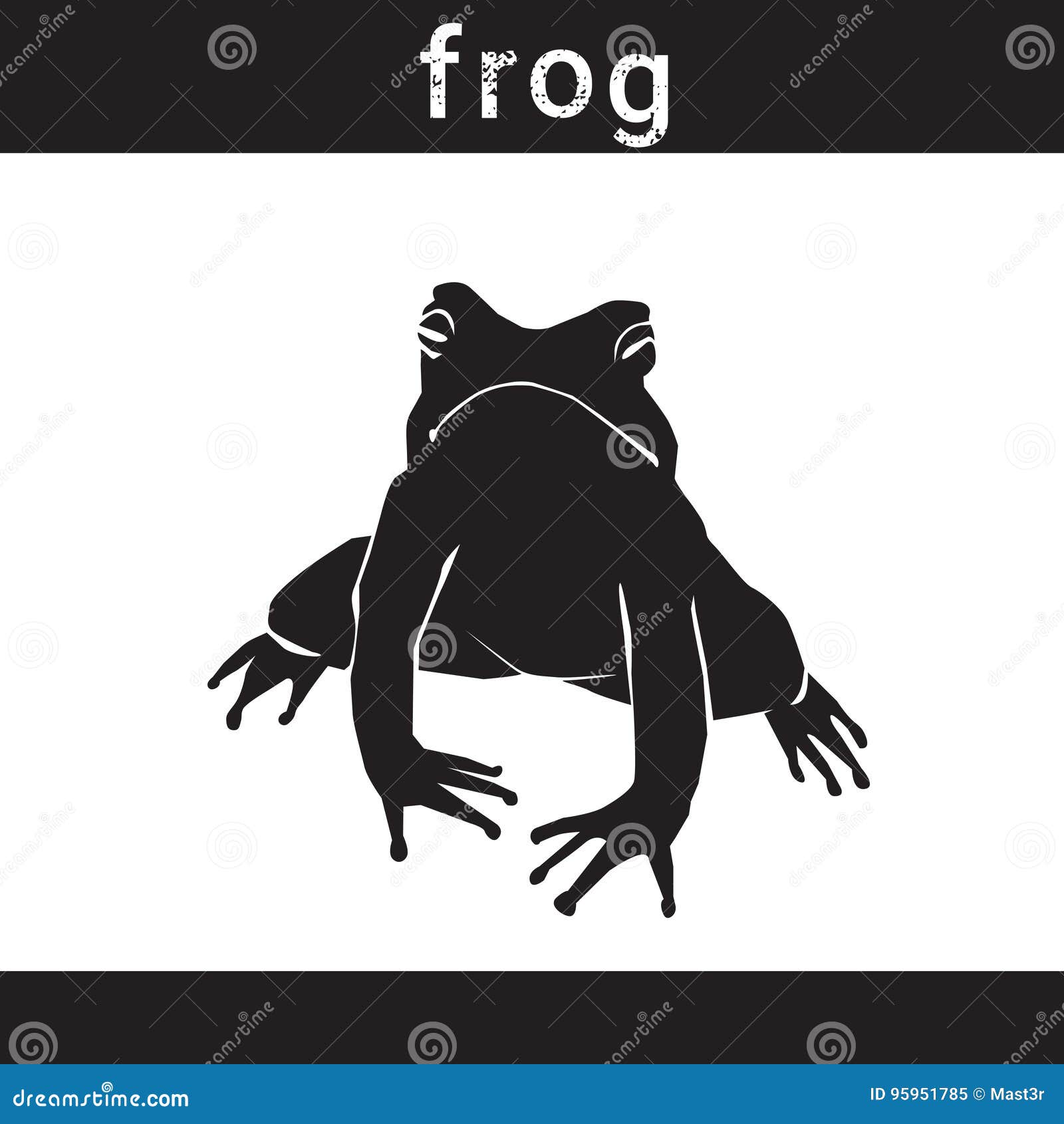 Silhouette Frog in Grunge Design Style Animal Icon Stock Vector ...