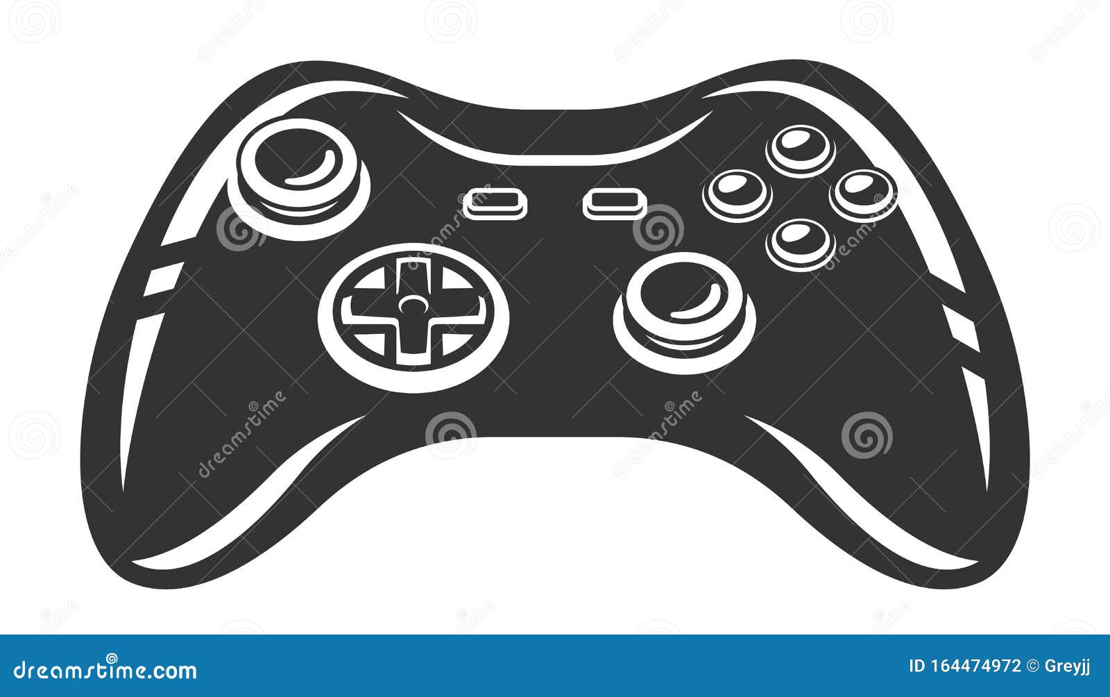 Silhouette of Gamepad, Video Game Controller Stock Vector ...