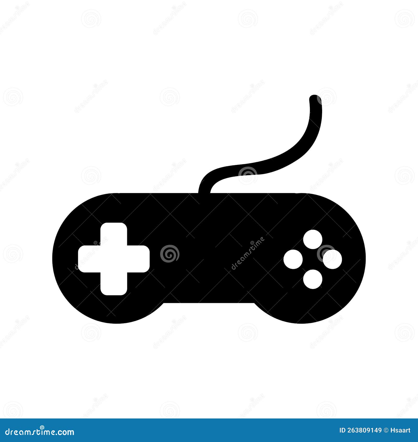 Silhouette Gaming Controller Joystick Icon Stock Vector - Illustration ...