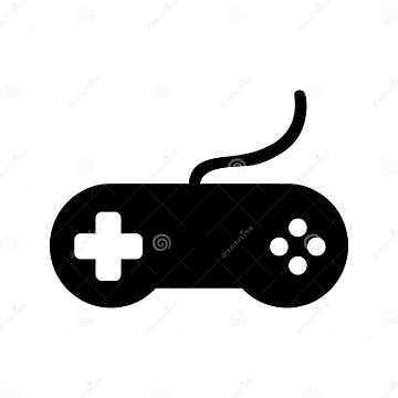 Silhouette Gaming Controller Joystick Icon Stock Vector - Illustration ...