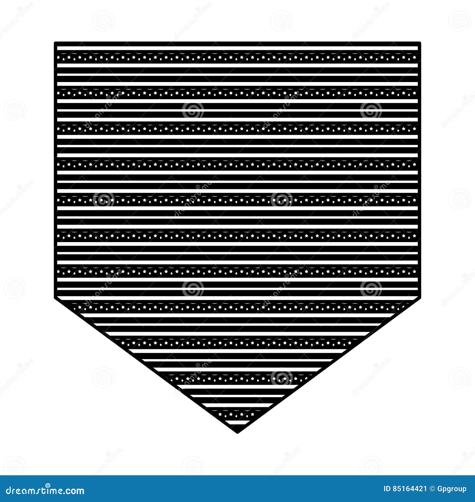 Silhouette Geometric Figure with Pattern Striped Texture Stock ...