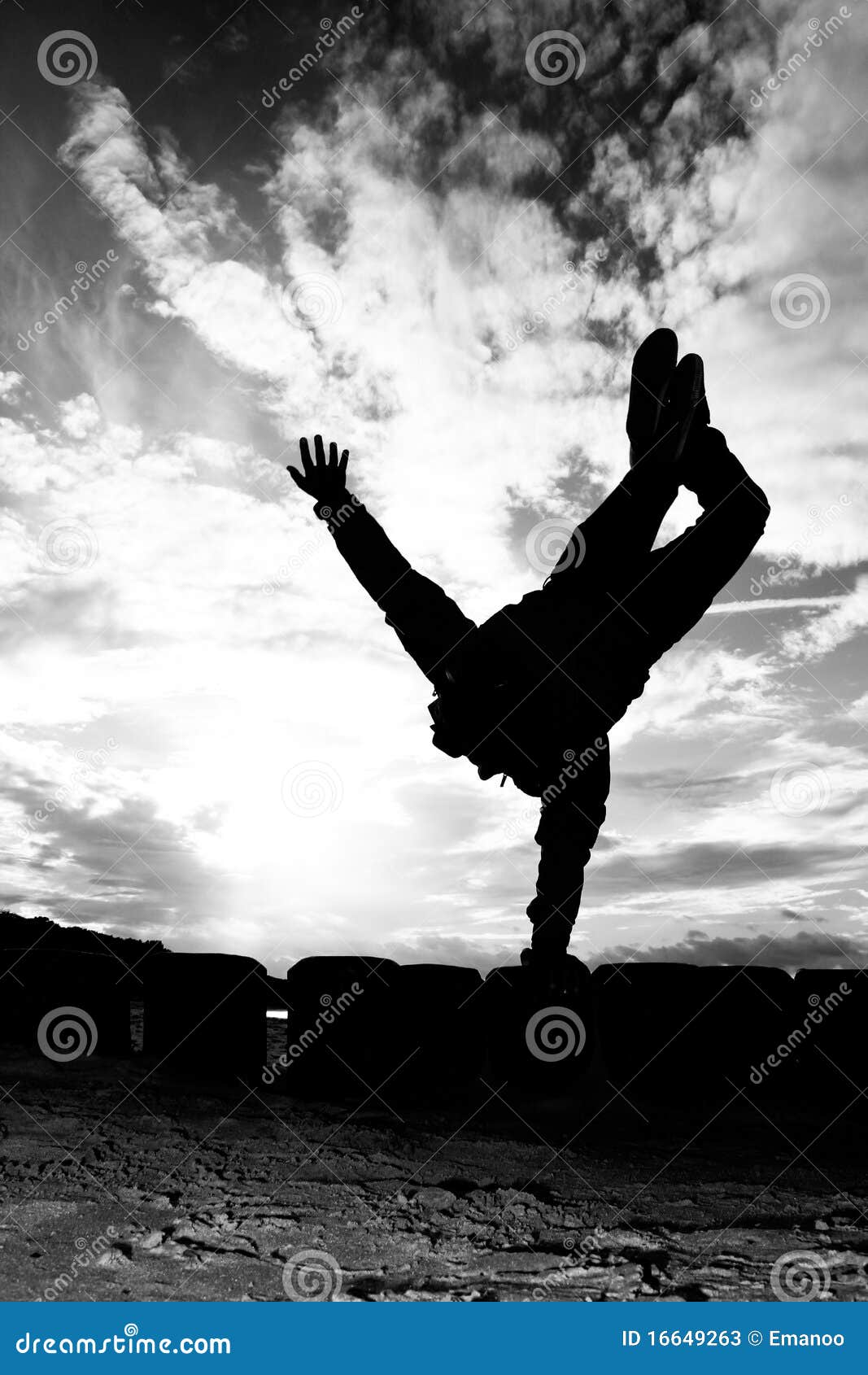 Handstand Silhouette Girl