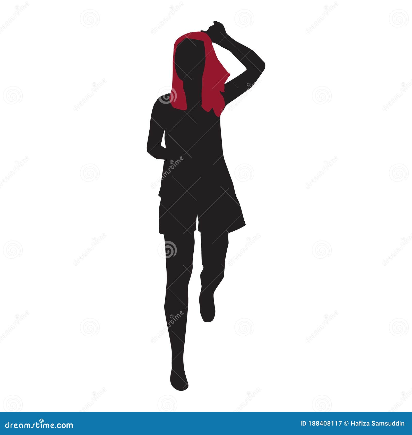 Girl Scratching Itching Rash On His Body . Vector Illustration ...