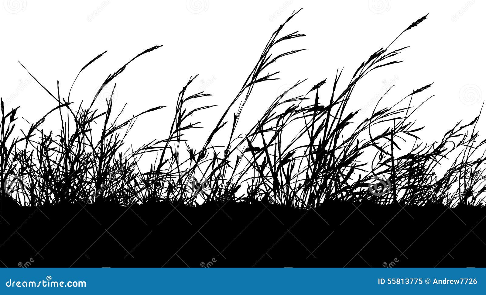 Tall Grass Silhouette Vector