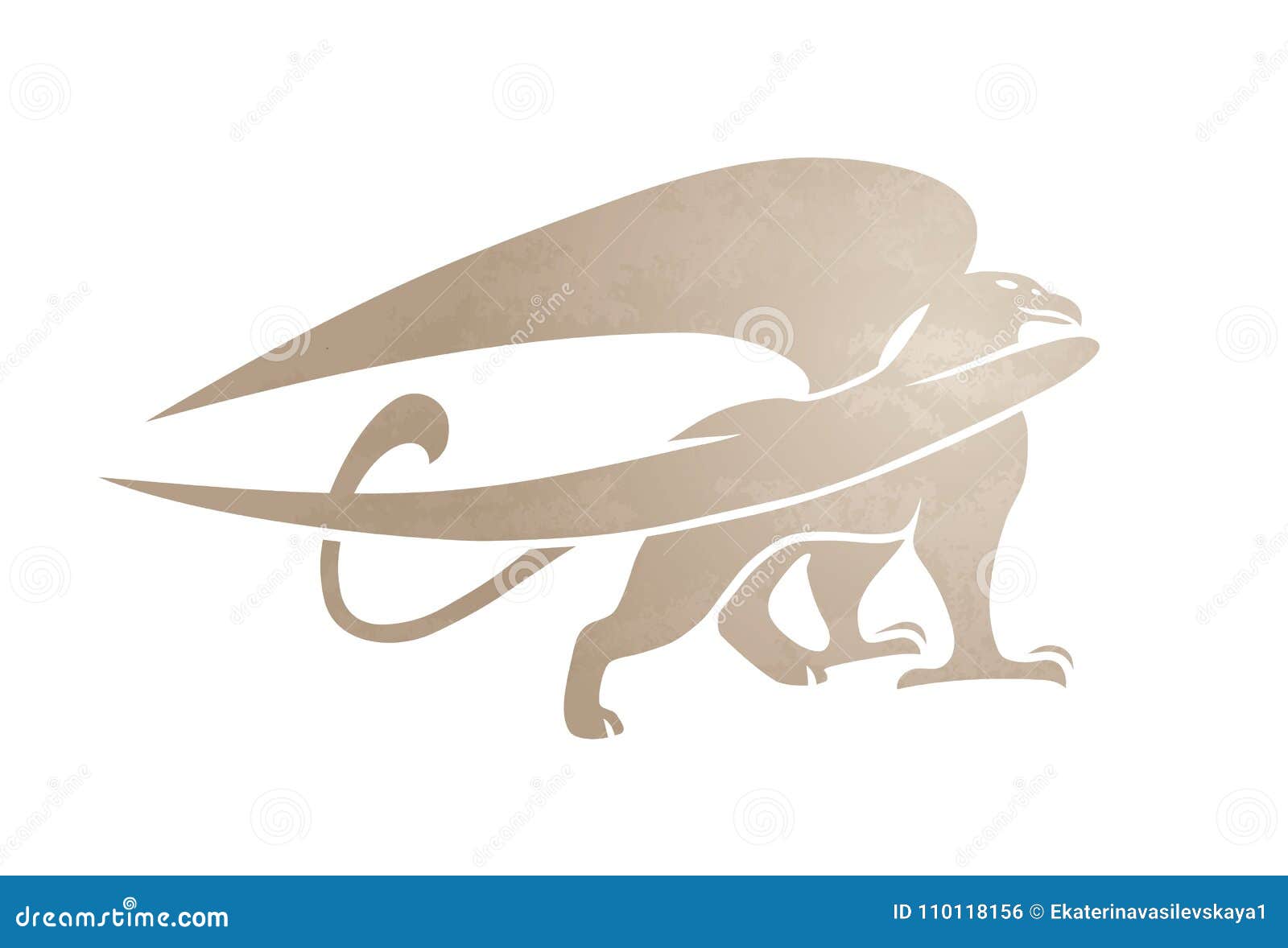 Silhouette of Griffin. Vector Gryphon. Mythical Creature. Isolated on ... Silhouette of Griffin. Vector Gryphon. Mythical Creature. Isolated on ...