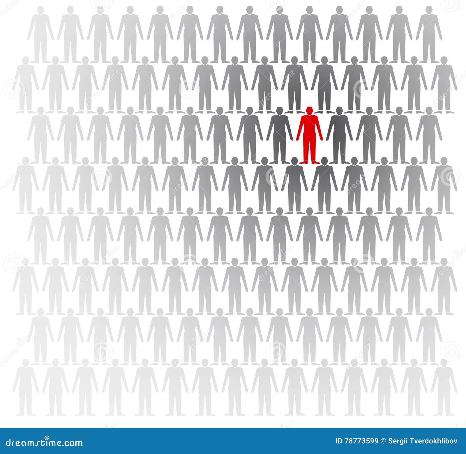 Silhouette a Group of People Lined Up in Rows. Minded Team. Stock ...