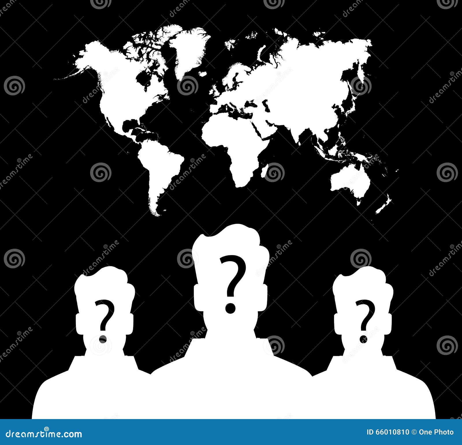 Group Unknown Hackers Icon. Anonymous Person Pictogram Isolated On ...