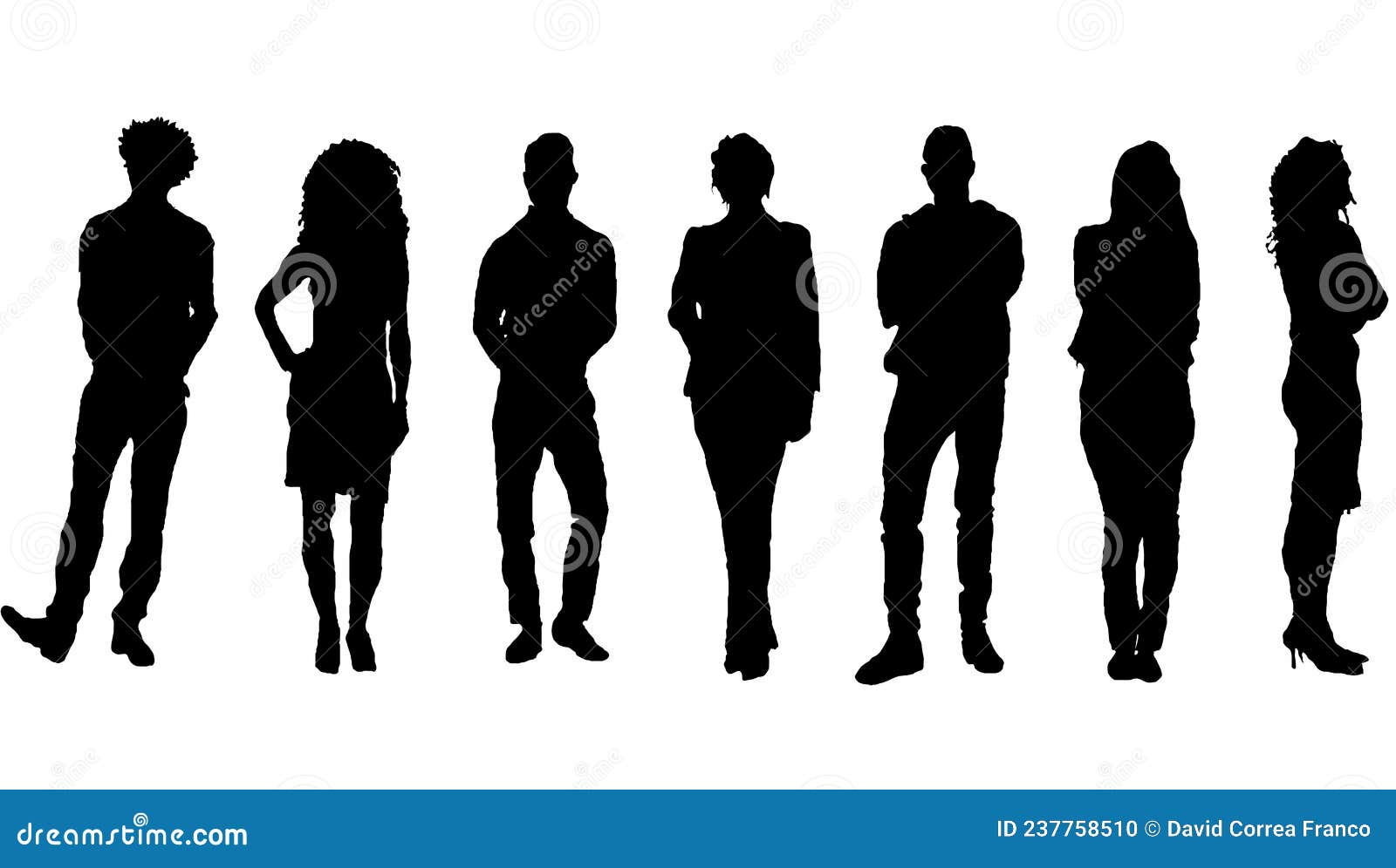 Silhouette of Groups of People Stock Illustration - Illustration of ...