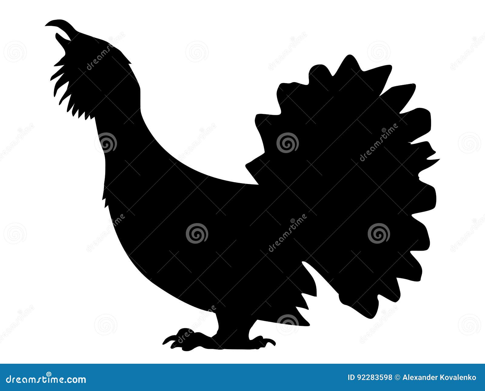 Silhouette of grouse bird stock illustration. Illustration of bird ...