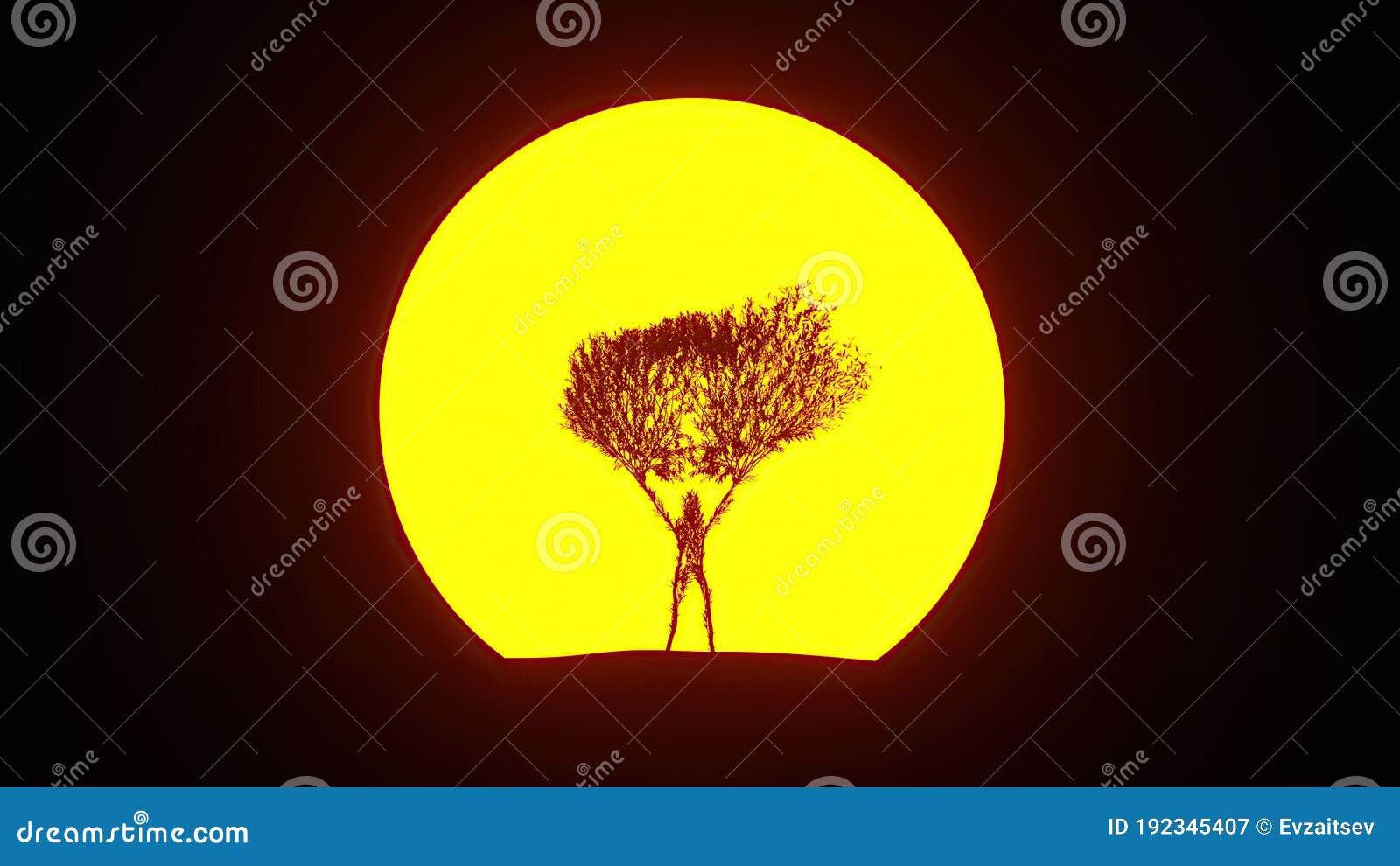 Silhouette of Growing Tree in a Shape of Human. Eco Concept Stock ...